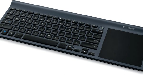Logitechs Tk820 Wireless Keyboard Features Large Built In Touchpad