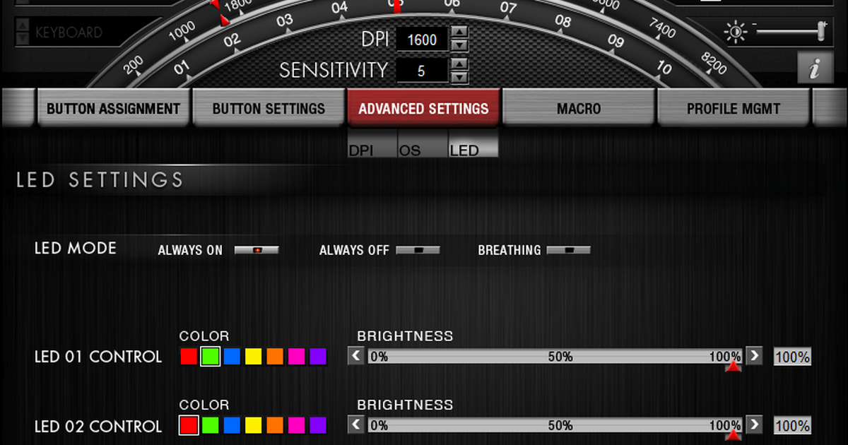 EVGA Torq Mouse Screen Capture Advanced Settings LED_result – Techgage