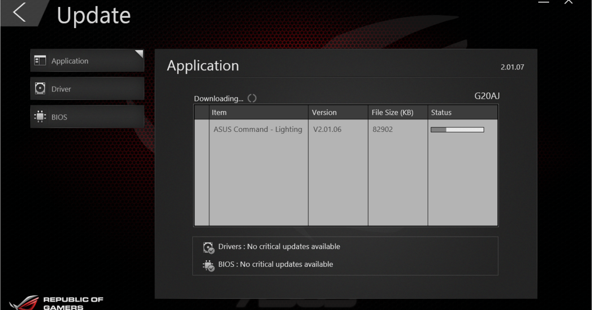 ASUS ROG G20 Gaming PC – Updater Tool – Techgage