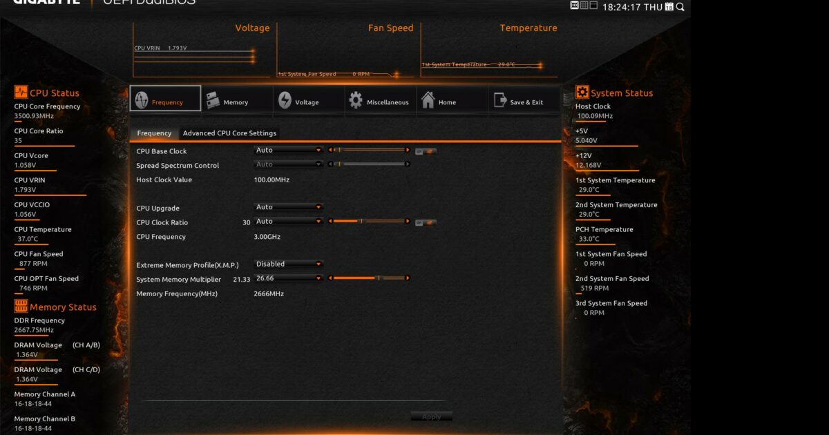 GIGABYTE X99-UD4 EFI – UEFI DualBIOS Orange Theme – Techgage