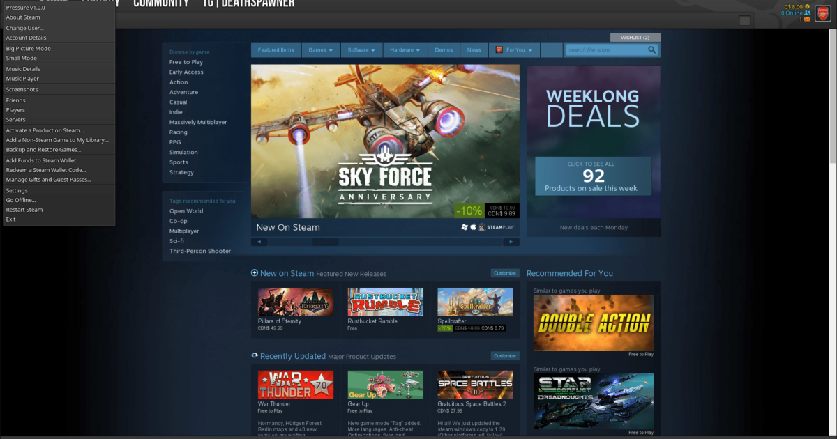 Dramatically Enhance The Look Of Your Steam Client With New ‘Pressure ...