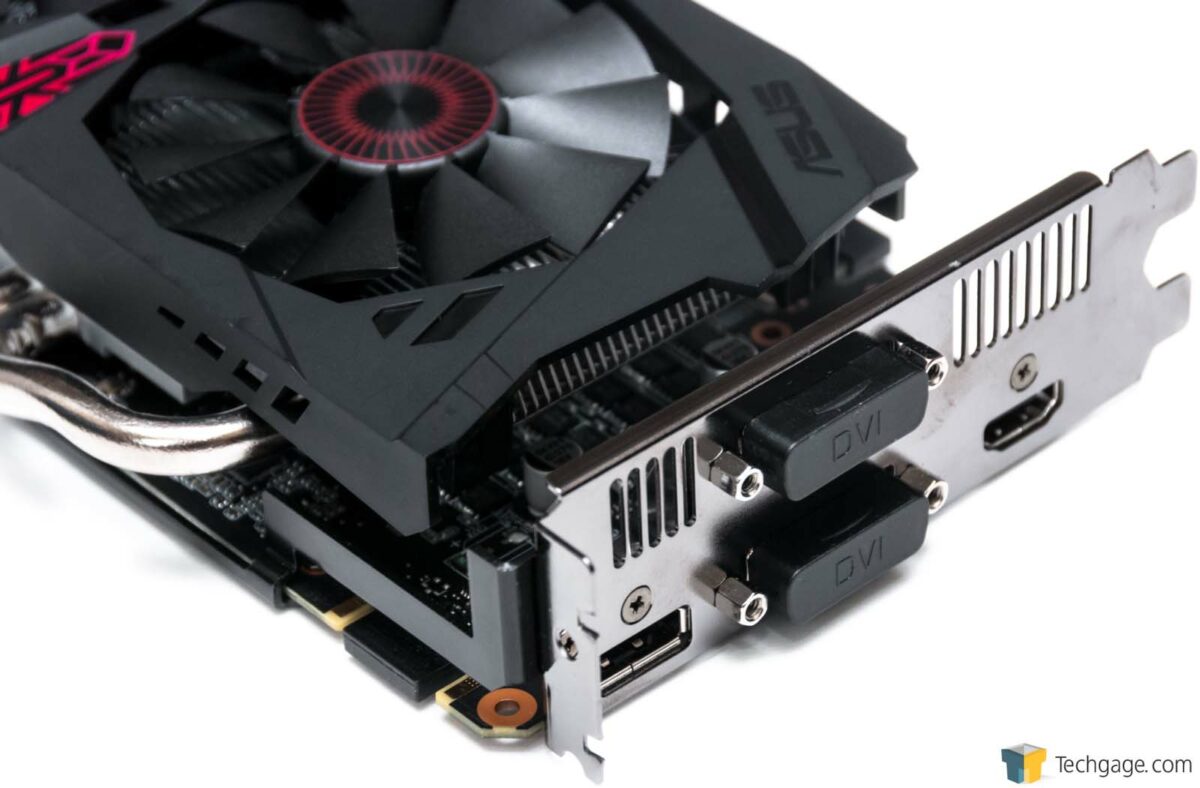 ASUS GeForce GTX 950 STRIX – Video Connectors & SLI Bridge – Techgage