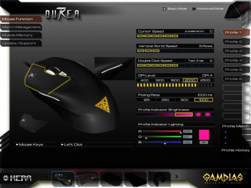 GAMDIAS HERA Software Ares Combo – OUREA Mouse Setup – Techgage
