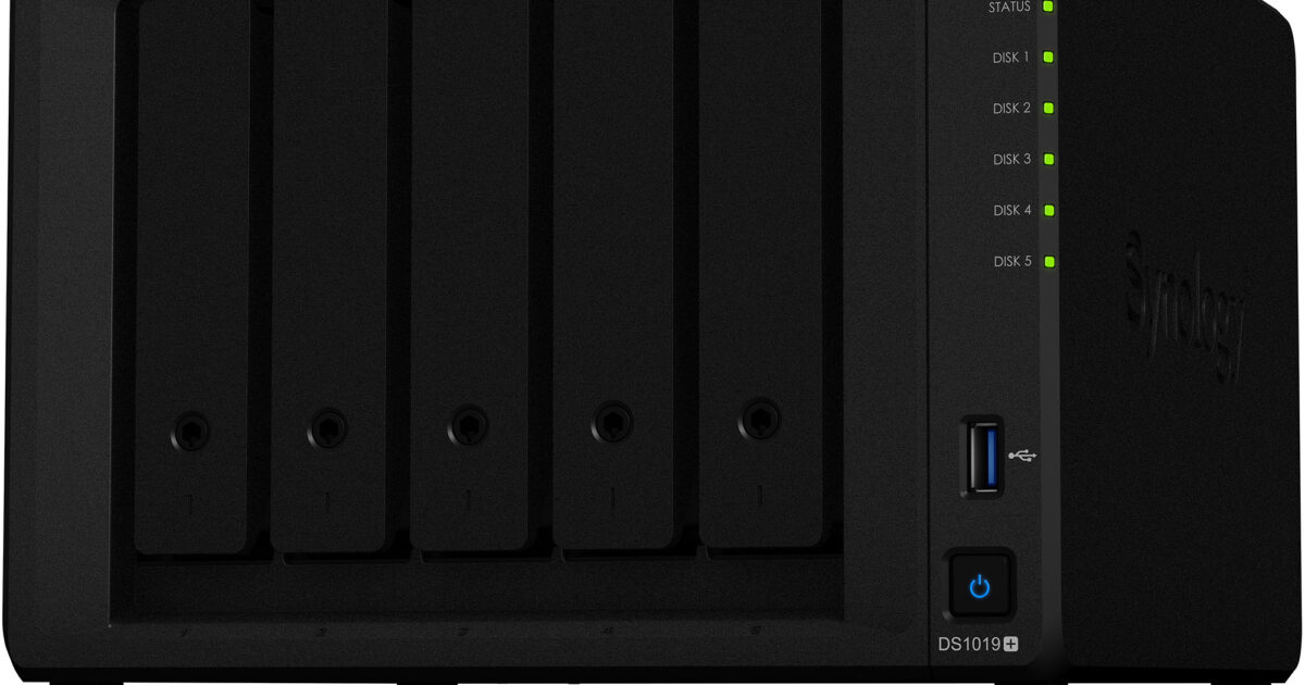 Synology Releases 5-bay DS1019+ NAS, Sports NVMe Slots And 8GB Of ...